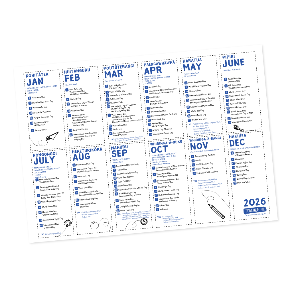 2026 calendar of Events Printable - Download – TeacherTalk