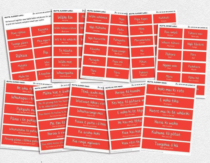 Te Reo Māori Classroom Labels - Download – TeacherTalk