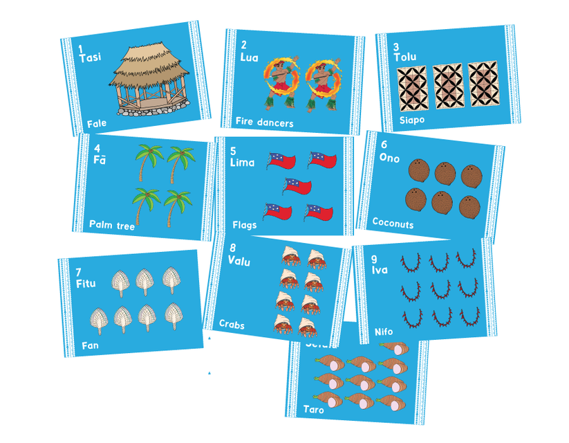 Samoan Counting Cards – TeacherTalk