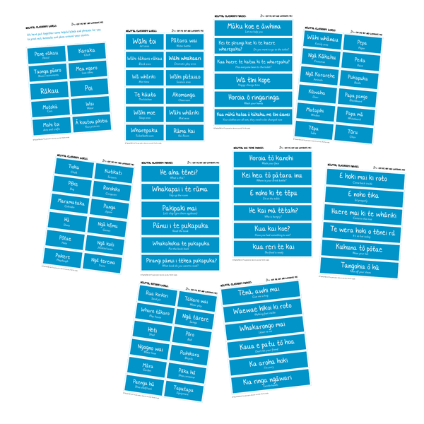 Classroom Labels- Blue – TeacherTalk
