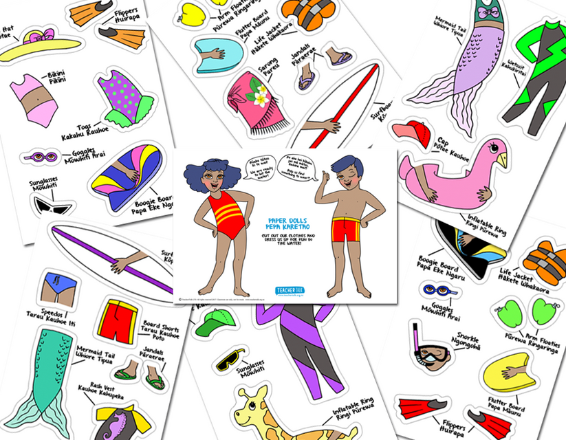 Te Reo Water Wear Paper Dolls - Download – TeacherTalk